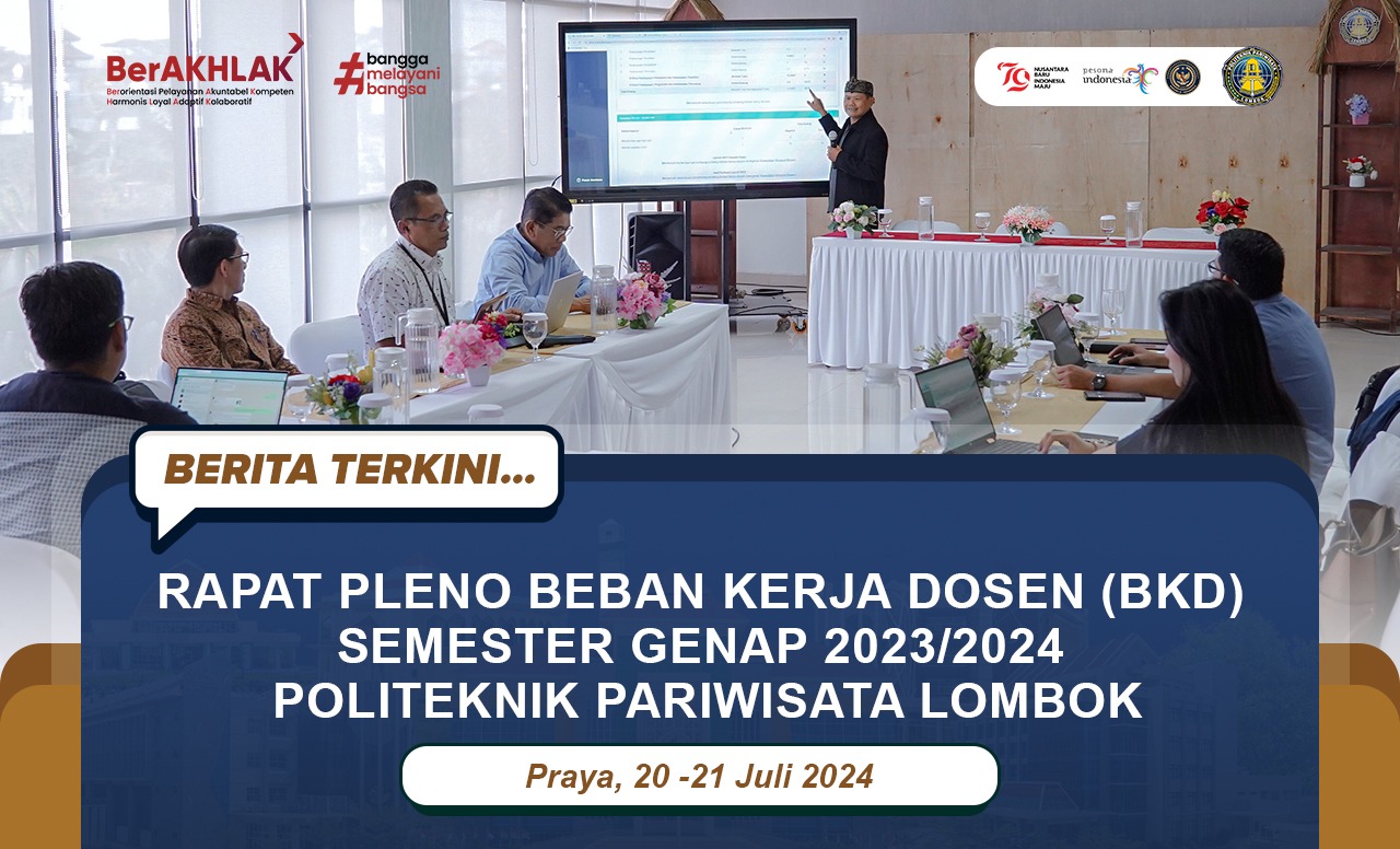 Poltekpar Lombok Gelar Rapat Pleno Beban Kerja Dosen (BKD) Semester Genap 2023/2024 - Politeknik ...